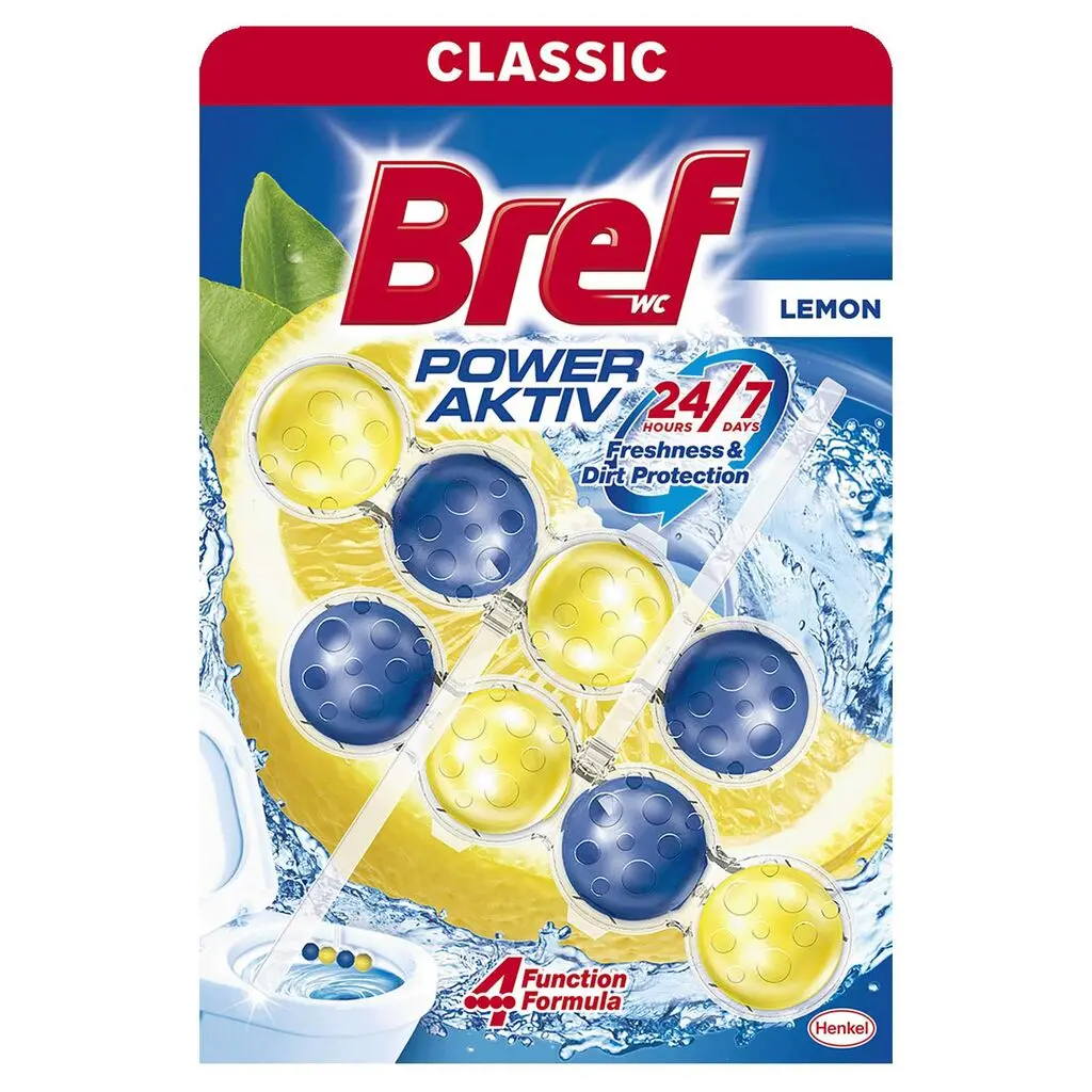 Bref Osveživač za WC šolju Power Activ Lemon, 2x50g