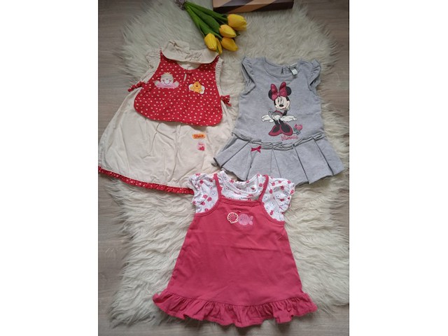 TRI HALJINE ZA BEBE VEL 68/74 MINIE MOUSE