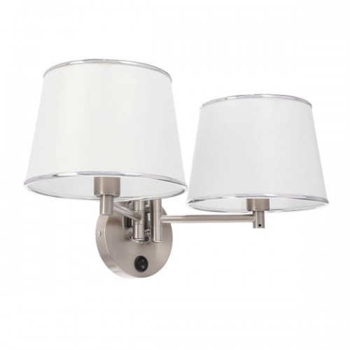 Ibis Zidna Lampa Srebrna 2x40W E14 satyna