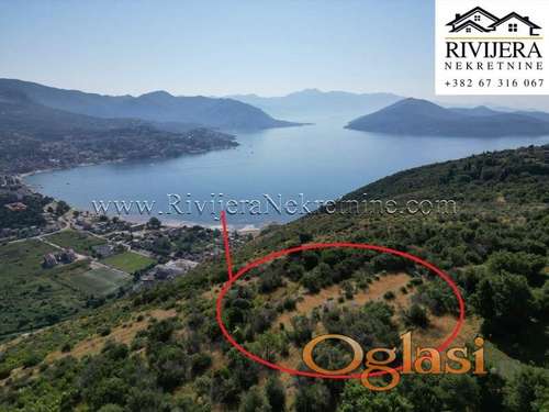 Prodaja zemljiste sa prelijepim pogledom na more Herceg Novi Zvinje