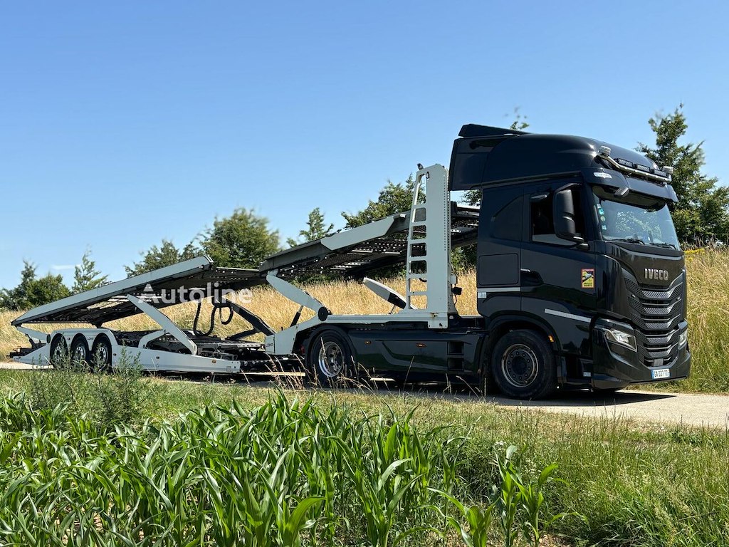 IVECO AS440S / S-WAY 570 CV + EuroLohr 300 autotransporter