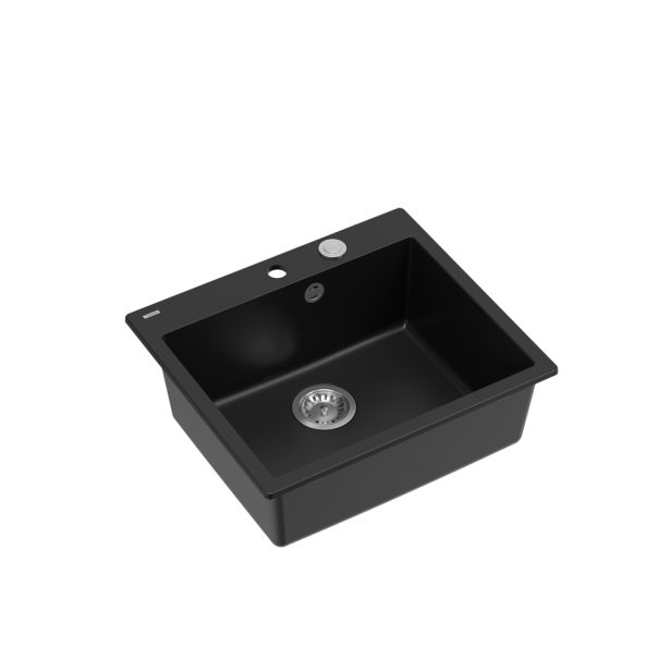 QUADRON Granitna ugradna sudopera Morgan 110 HB8304U7-BS_P2O, carbon/steel