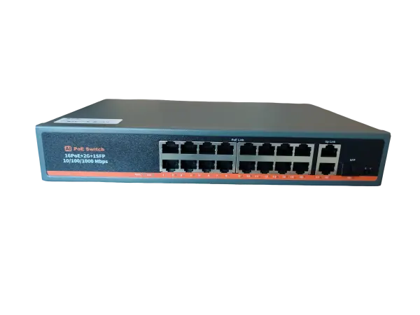 ExeLink SFG1219DP neupravljvi switch 16x10/100 Base-TX(POE/POE+) 2x10/100/1000 Base-T, 1x1000 Base-X SFP porta