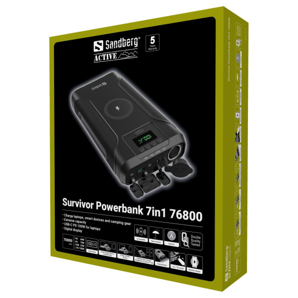 Powerbank Sandberg Survivor 7u1 421-15 76800mAh 60W PD