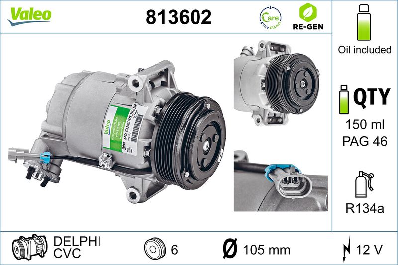 Kompresor, klima-uređaj VALEO 813602