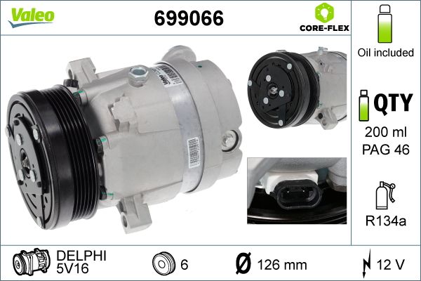 Kompresor, klima-uređaj VALEO 699066