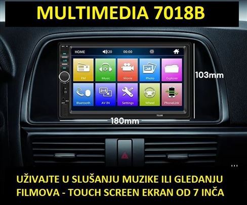Touch screen Multimedia 7018B - Novo!