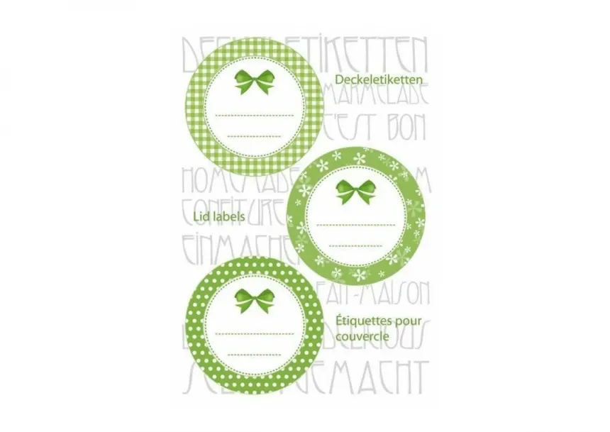 Stikeri VARIO KITCHEN LABELS FOR LID o44 GREEN Herma 12SH15053