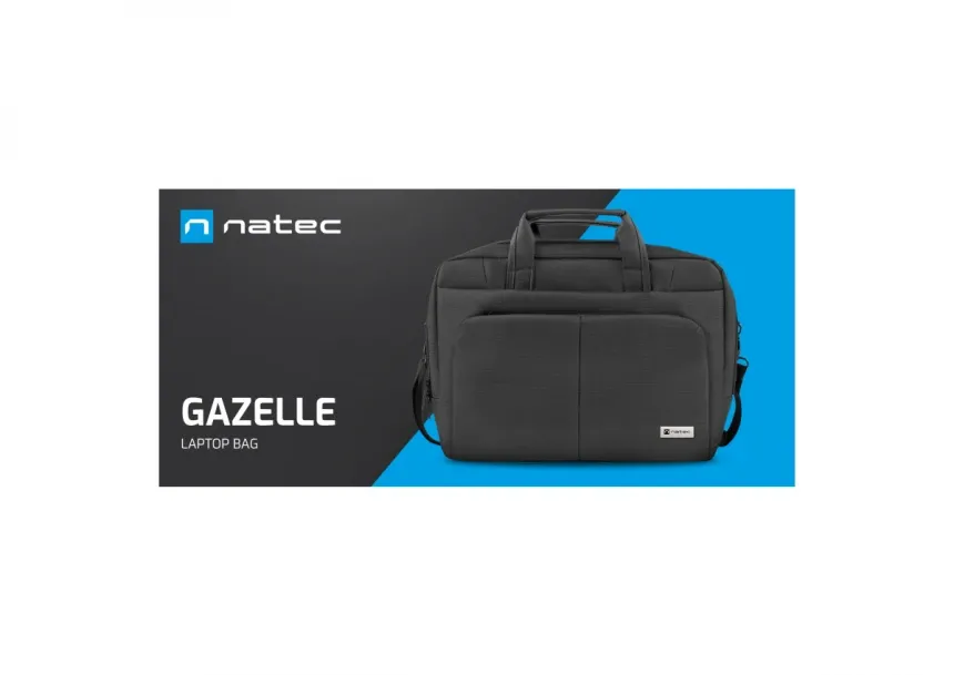 Natec GAZELLE, 15.6" Laptop Bag, Black