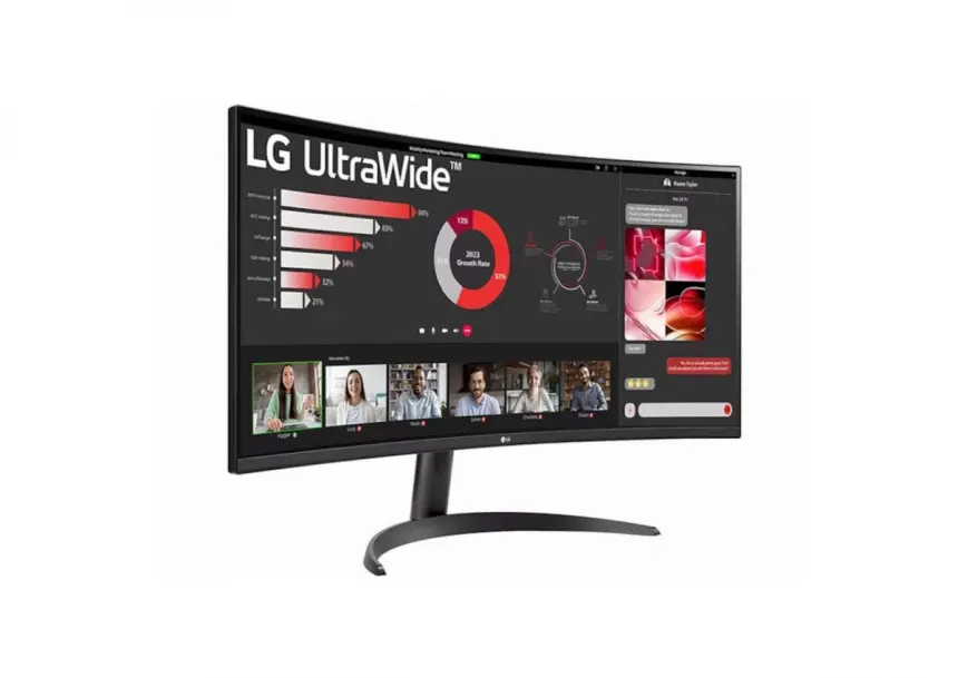 Monitor LG 34WR50QK-B.AEU 34"/VA,21:9,zakrivljen/3440x1440/100Hz/5ms GtG/HDMIx2,DP/crna