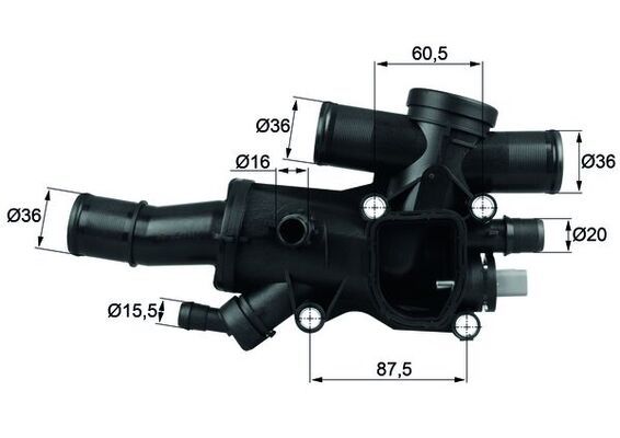 Termostat, rashladna tečnost MAHLE TH 44 83