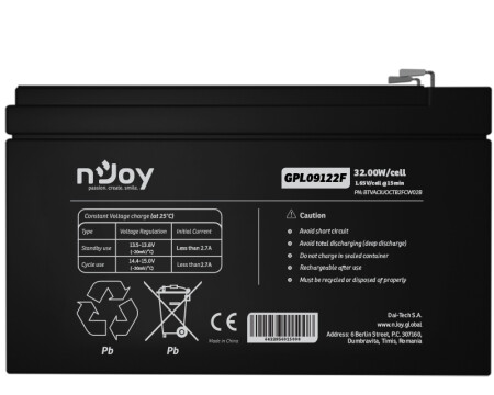NJOY - GPL09122F baterija za UPS 12V 9Ah (BTVACIUOCTB2FCW02B)