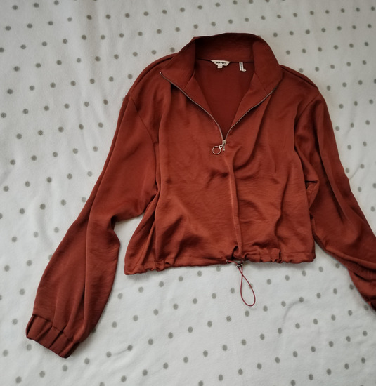 Duks oversize saten u bakarnoj braon boji - S,M