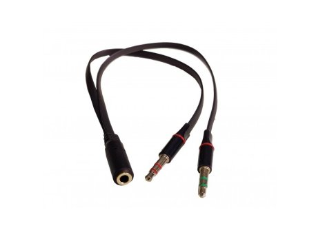 GEMBIRD CCA-418A ** 3.5mm Headphone Mic Audio Y Splitter Cable Female to 2x3.5mm Male adapter (87)