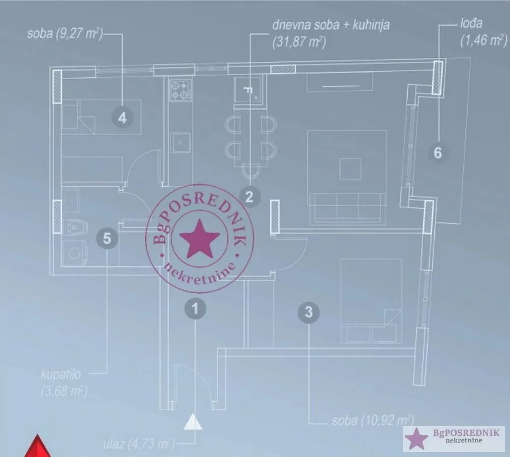 Prodaja, trosoban stan, 61m2, Zeleno Brdo, Zvezdara, Beograd
