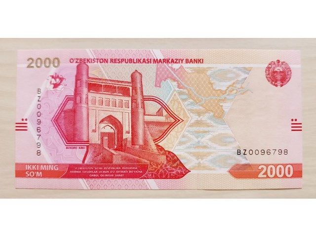 Uzbekistan 2.000 sum. 2021 godina