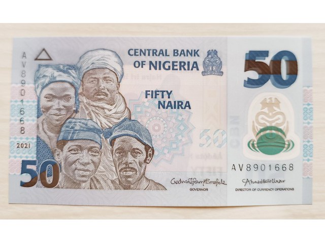 Nigeria 50 naira. Unc, 2021 godina