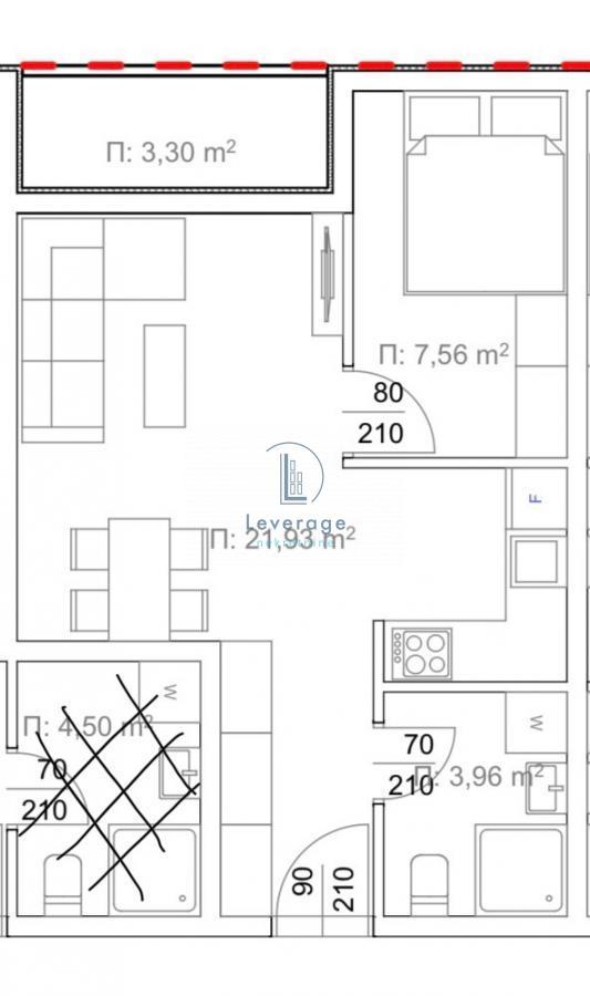 Teodora Mirijevskog, Jednoiposoban stan na prodaju, 37m2, 88.800€