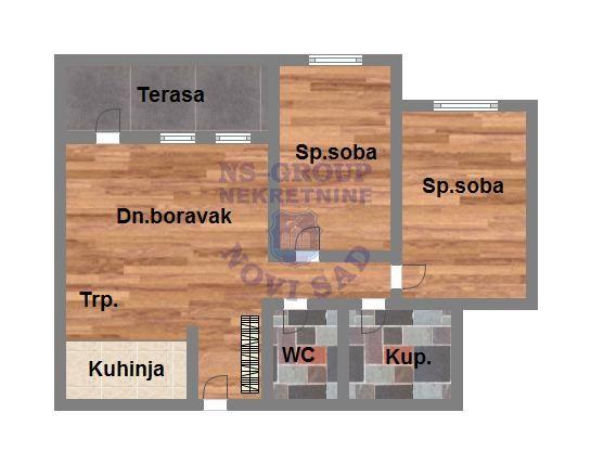 Trosoban stan na prodaju, 66m2, 201.560€