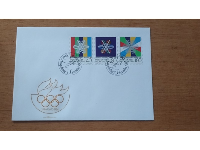 Koverta - FDC - Lihtenštajn - Olimpijada Sarajevo - ZOI