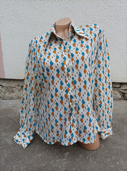 Jesenja Retro/Vintage Košulja sa Lišćem M/L