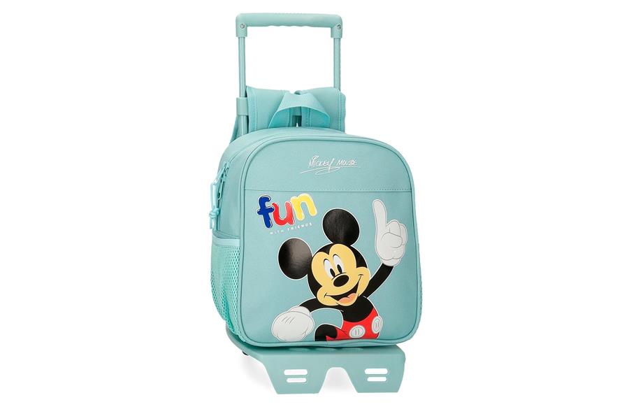 Fun ranac za predškolsko sa točkićima DISNEY Mickey | tirkizna