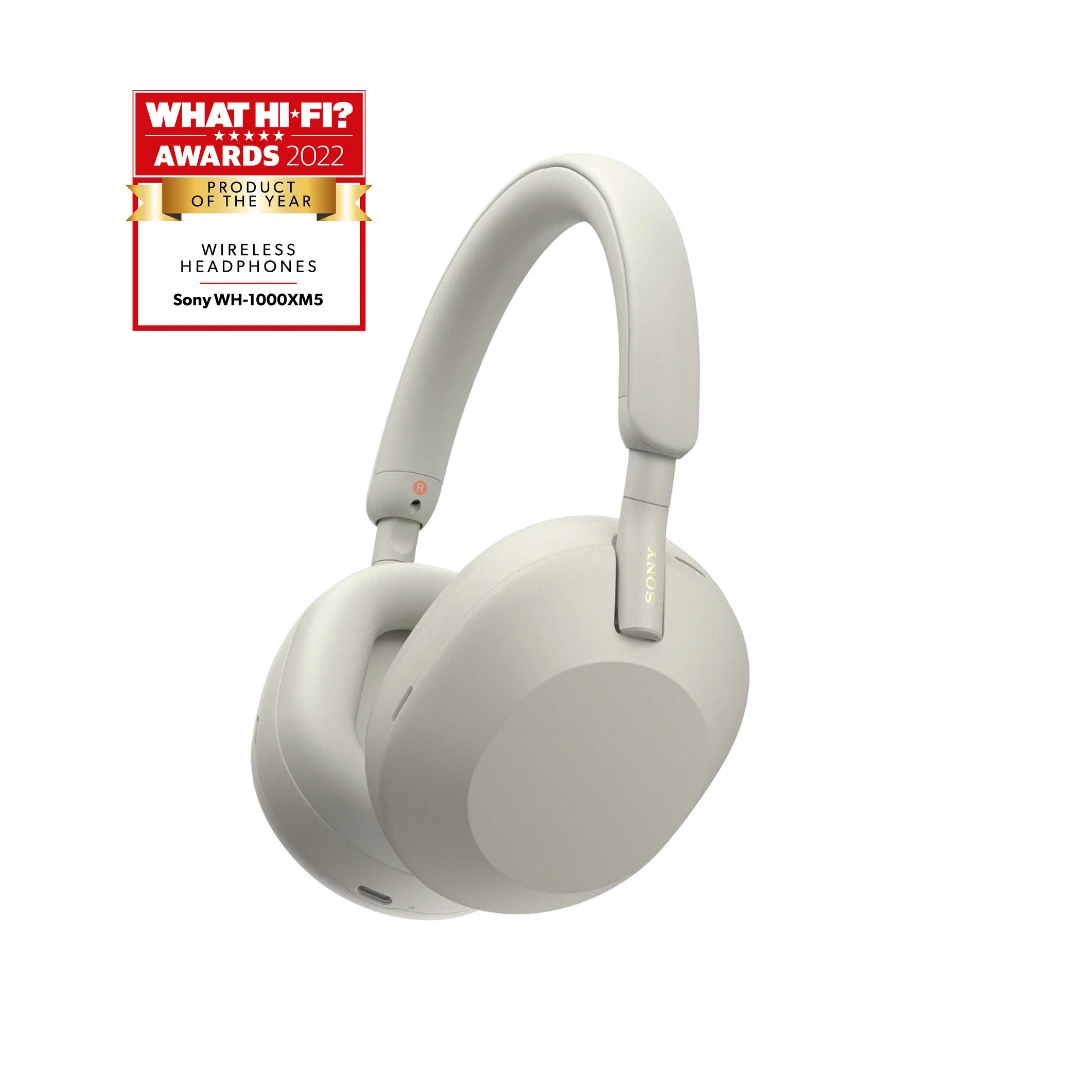 Sony WH-1000XM5 srebrne bluetooth slušalice