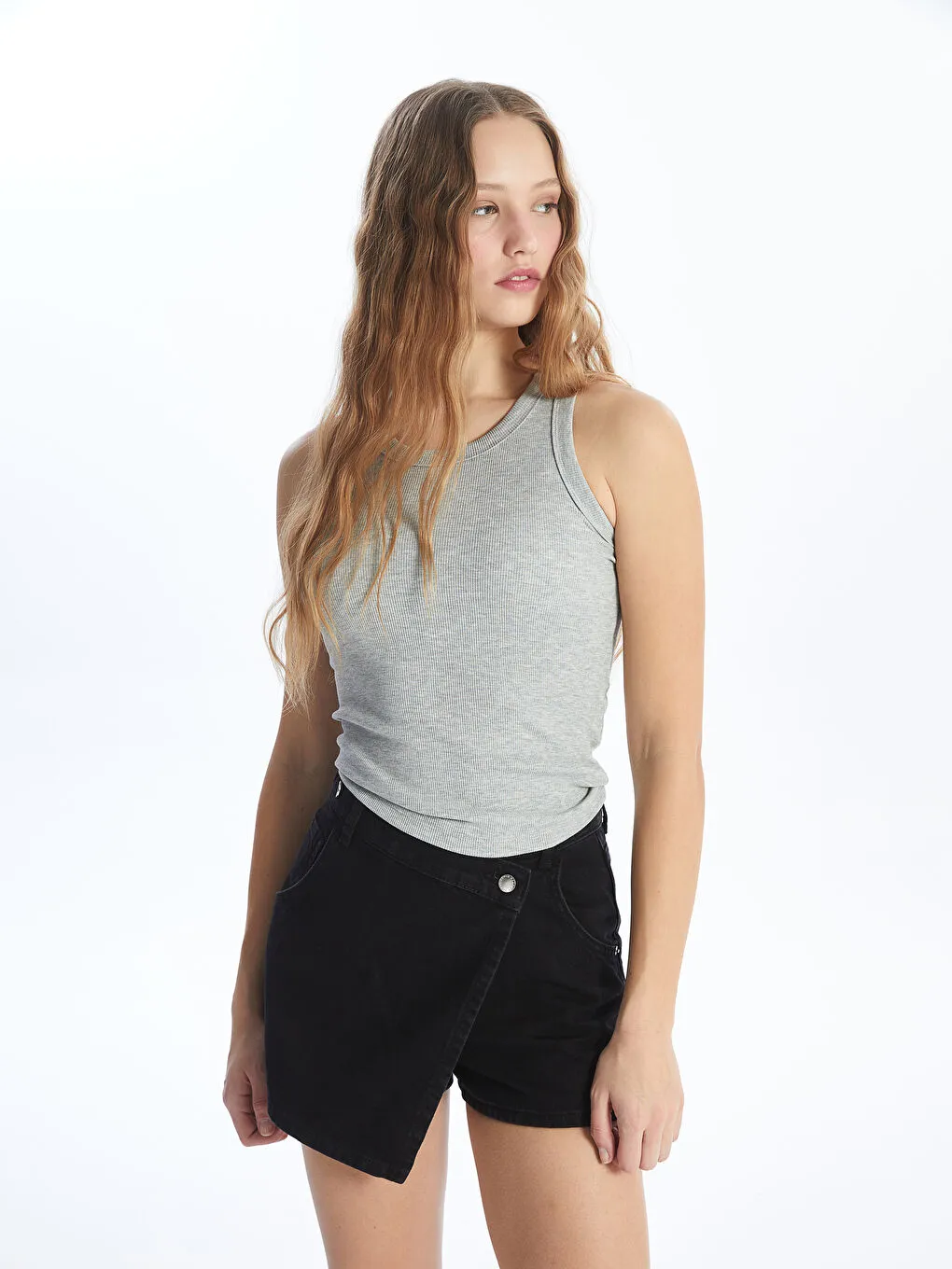 LCW Jeans Ženski Standardni Kroj Jednostavan Teksas Šorts Na Preklop