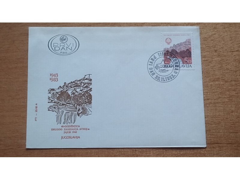 Koverta - FDC - AVNOJ - Jajce - Bosna -