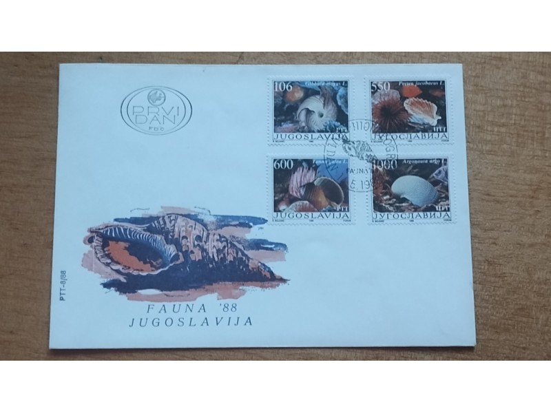 Koverta - FDC - Fauna - Školjke -