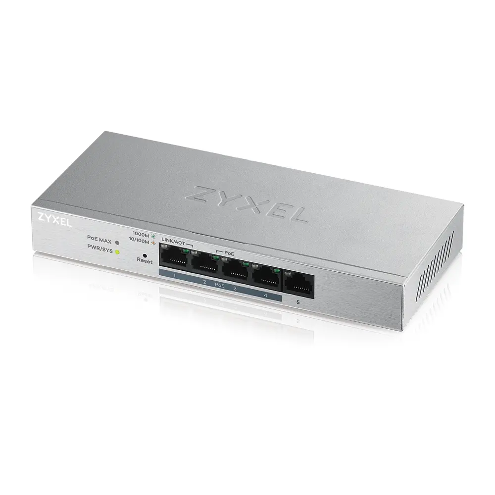 ZYXEL GS1200-5HPV2-EU0101F, 5-Portni, Gigabit, PoE+ switch