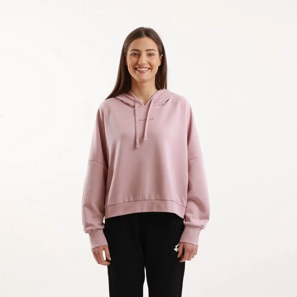 Lotto Ženski duks sa kapuljačom Plisse hoody, Prljavoroze