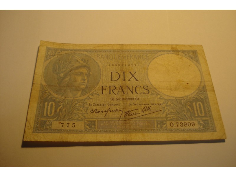 FRANCUSKA - 10 FRANACA - 1939