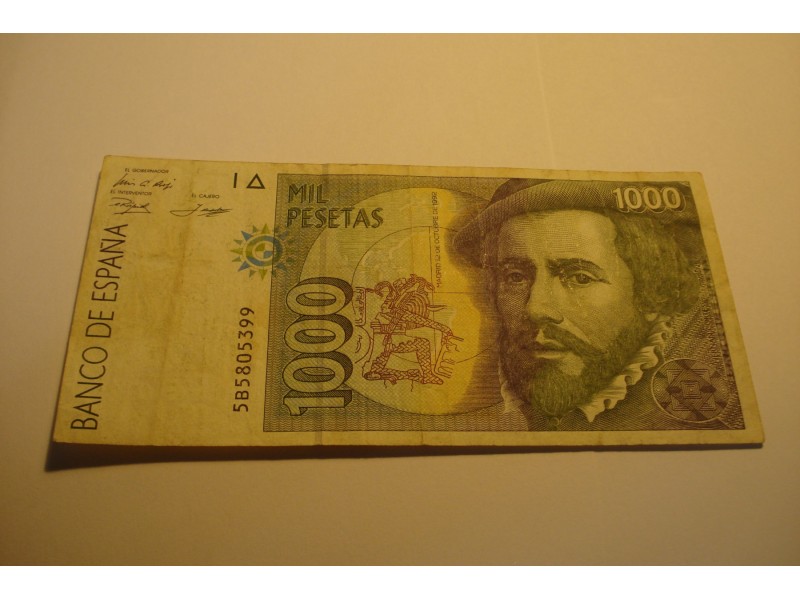 ŠPANIJA - 1000 PEZETA - 1992