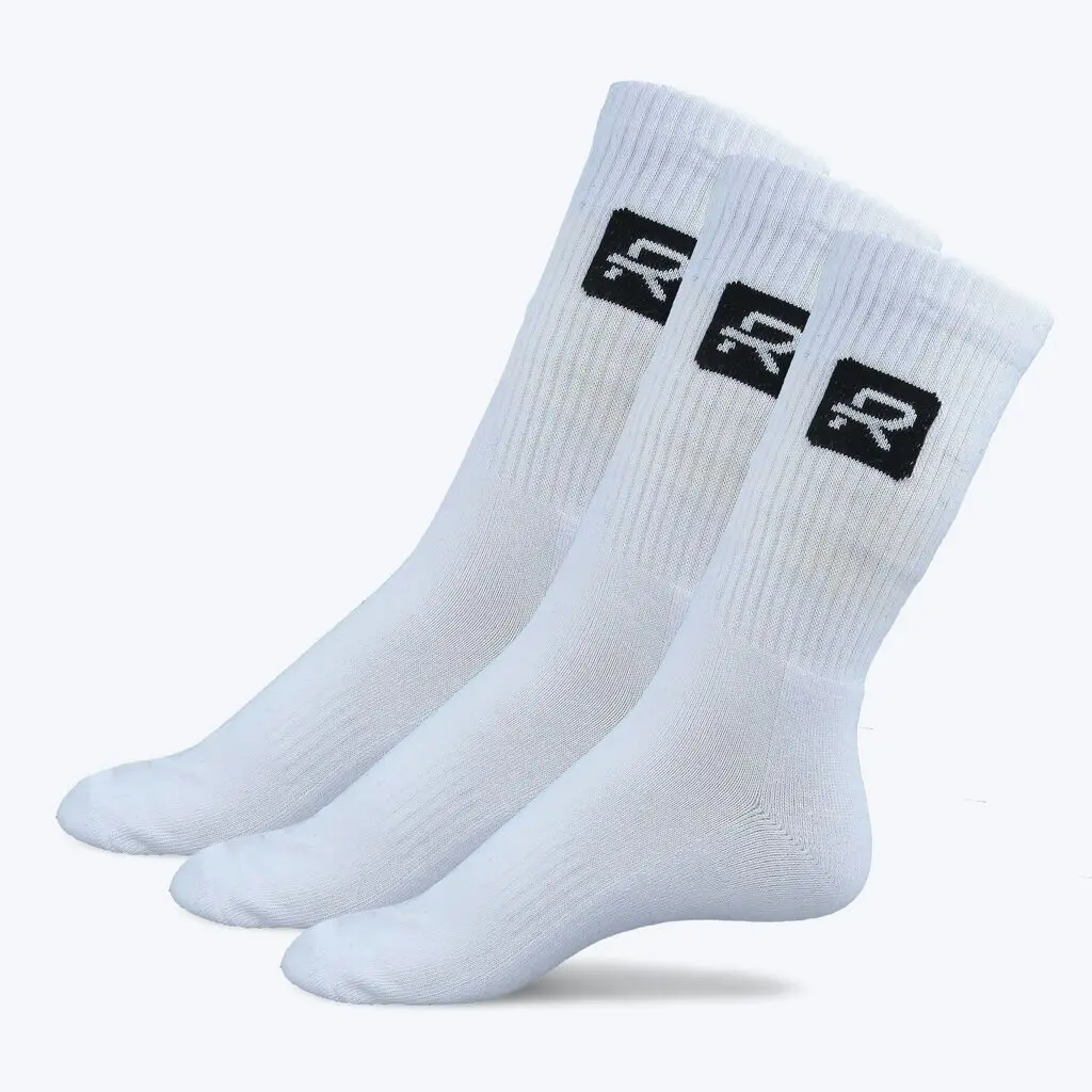 Rang Čarape Classic High Chubby, 3 komada, Bele