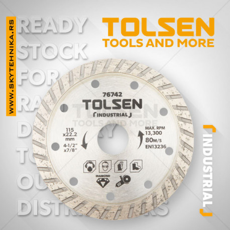 PLOČA REZNA DIJAMANTSKA TURBO 230×22.2 TOLSEN 76747