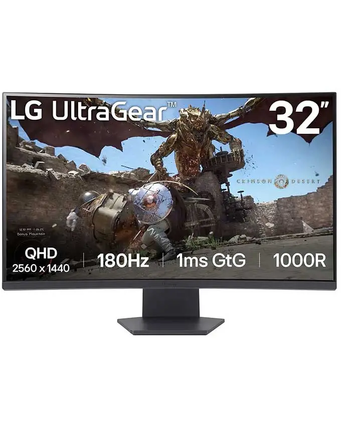 LG Monitor UltraGear VA 32GS60QC-B.AEUQ, 32'', Crni