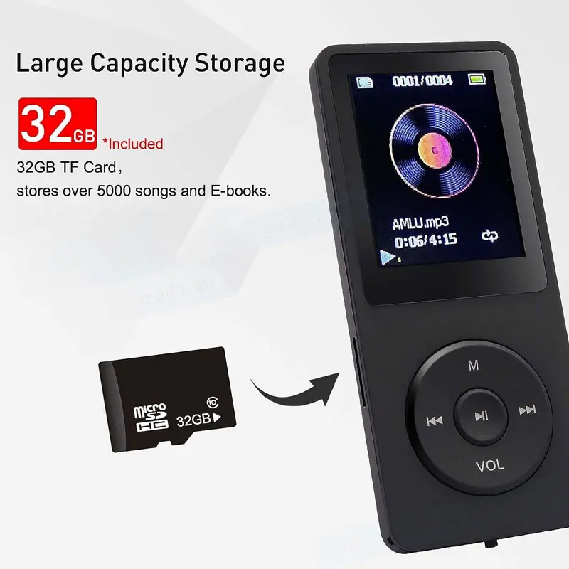 Bežični MP3 player, 32GB, Zlatne boje