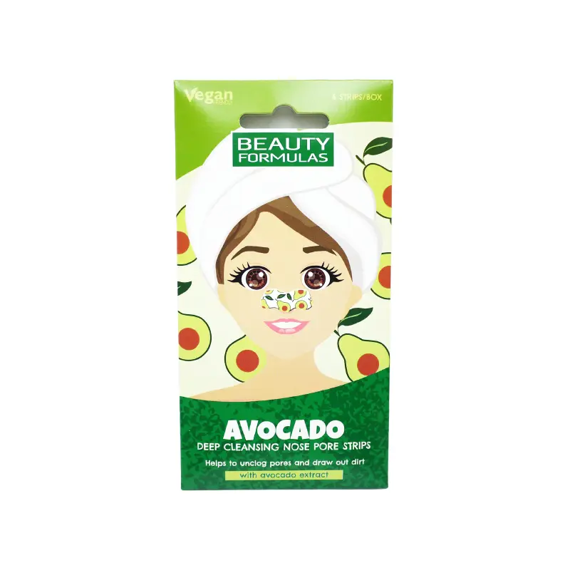 Beauty Formulas Tračice za pore Avocado, 6 komada