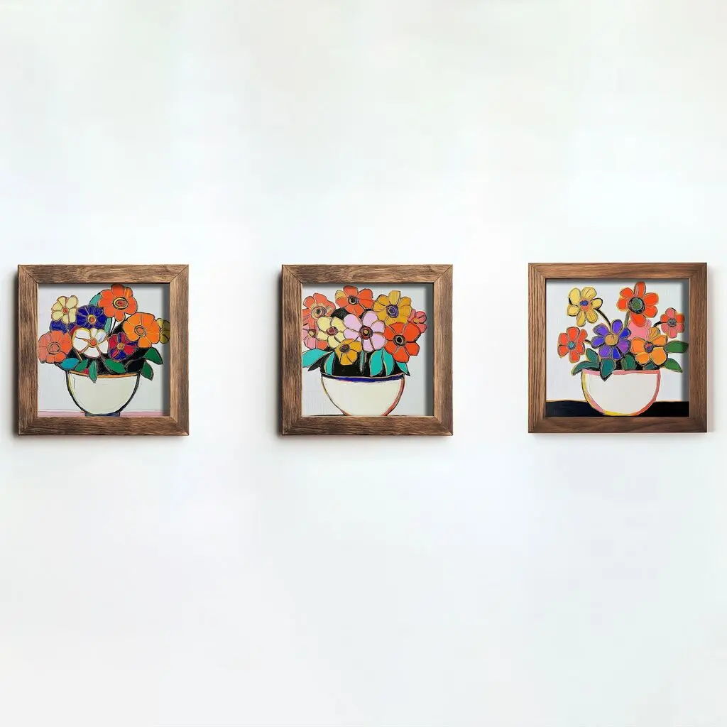 Wallity Slika UKZM065, 3 dela, 16 x 16 x 2 cm