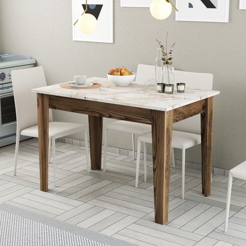 Kiev 506 - Walnut, White Walnut White Kitchen Table
