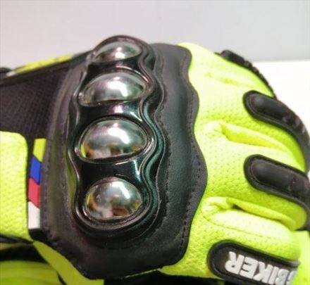 Bajkerske moto rukavice zeleno-crne novo akcija