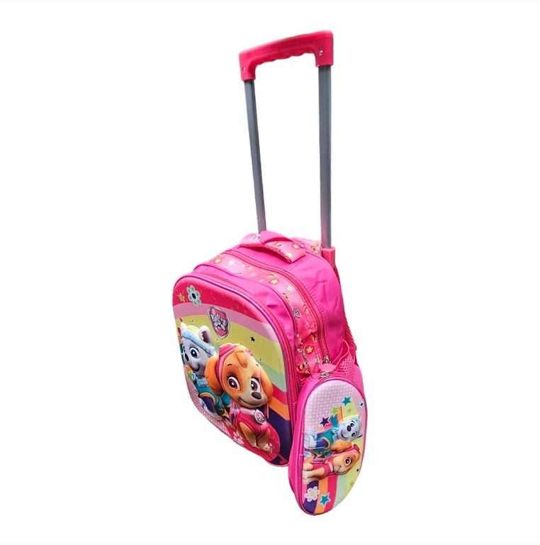 3u1 Ranac set Patrolne sape ROZE – Torba sa tockicima i rickom, lunch torba i pernica MDL646 Copy