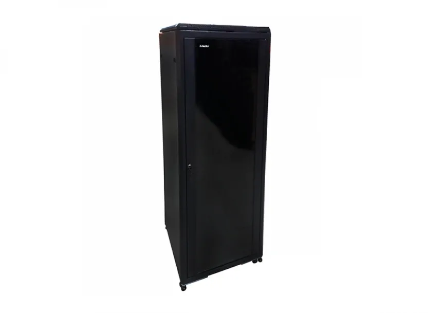 31U/19" rek orman stojeći Netiks E6631 (ŠxDxV) 600x600x1600mm, staklena prednja vrata sa bravom, točkići i nožice sa nivelacijom, prednje i zadnje šine 19" sa brojevima unita, nosivost do 300kg