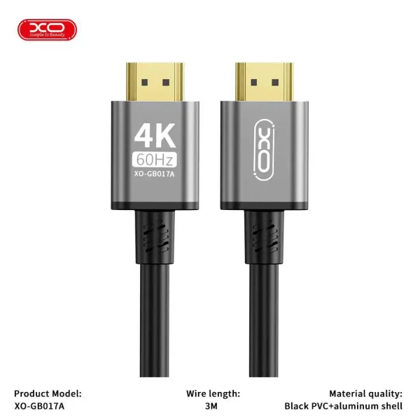 XO HDMI kabl V2.0 4K60Hz GB017A 3m