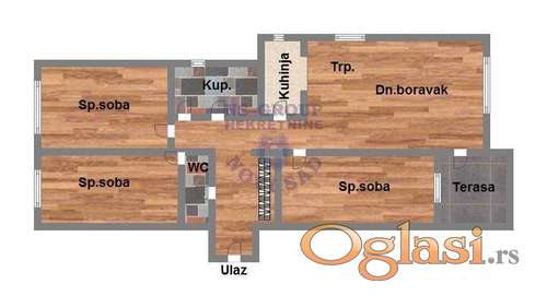 Četvorosoban 82m2 Bulevar Patrijarha Pavla