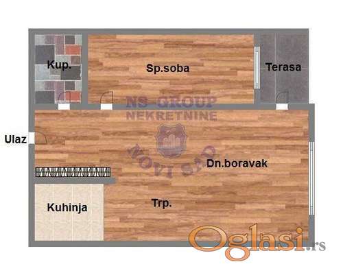 Dvosoban 38m2 Bulevar Patrijarha Pavla