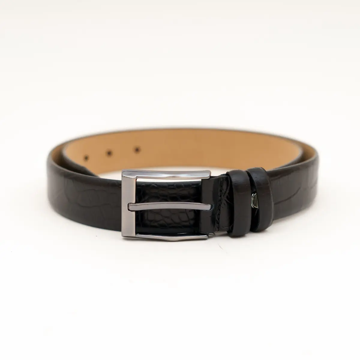 SANTOS & SANTORINI Muški kaiš Black snake 12 crni