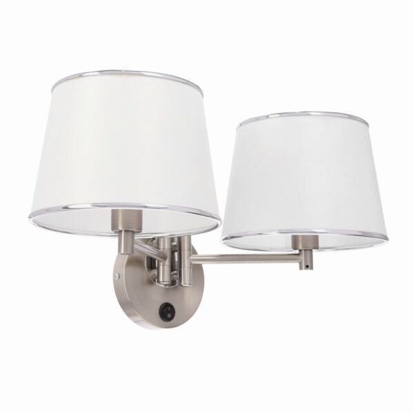 Ibis Zidna Lampa Srebrna 2x40W E14 satyna