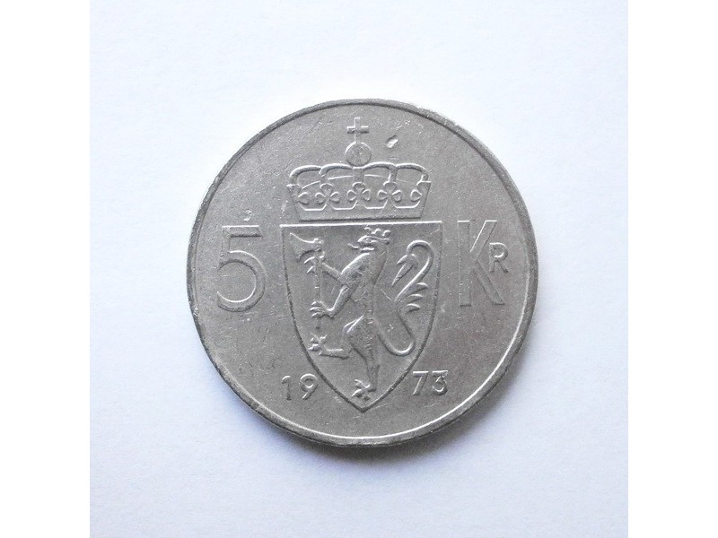 Norveška 5 kruna 1973